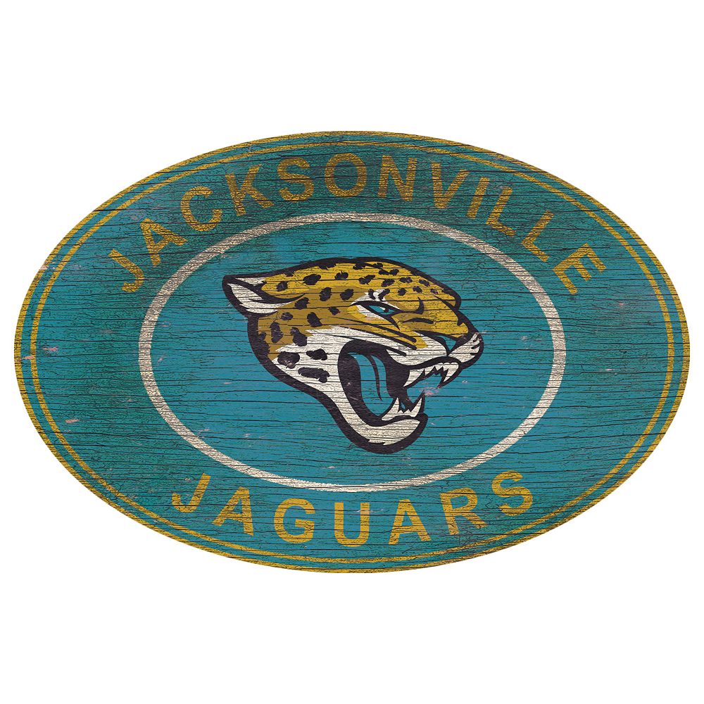 Jacksonville Jaguars Heritage Oval Wall Sign