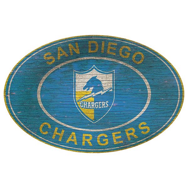 Los Angeles Chargers Heritage Oval Wall Sign