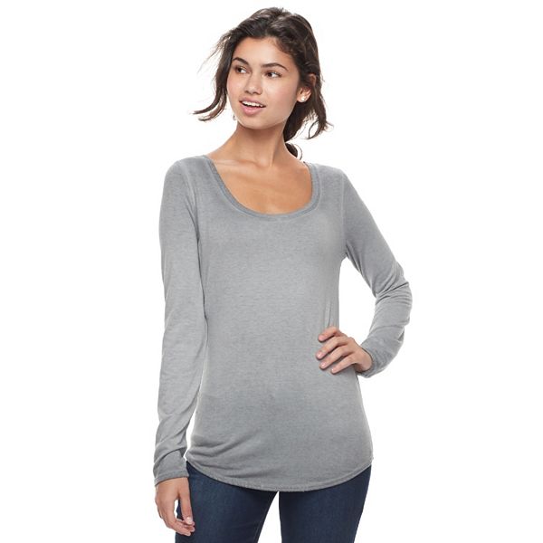 Juniors' Mudd® Scoopneck Tee