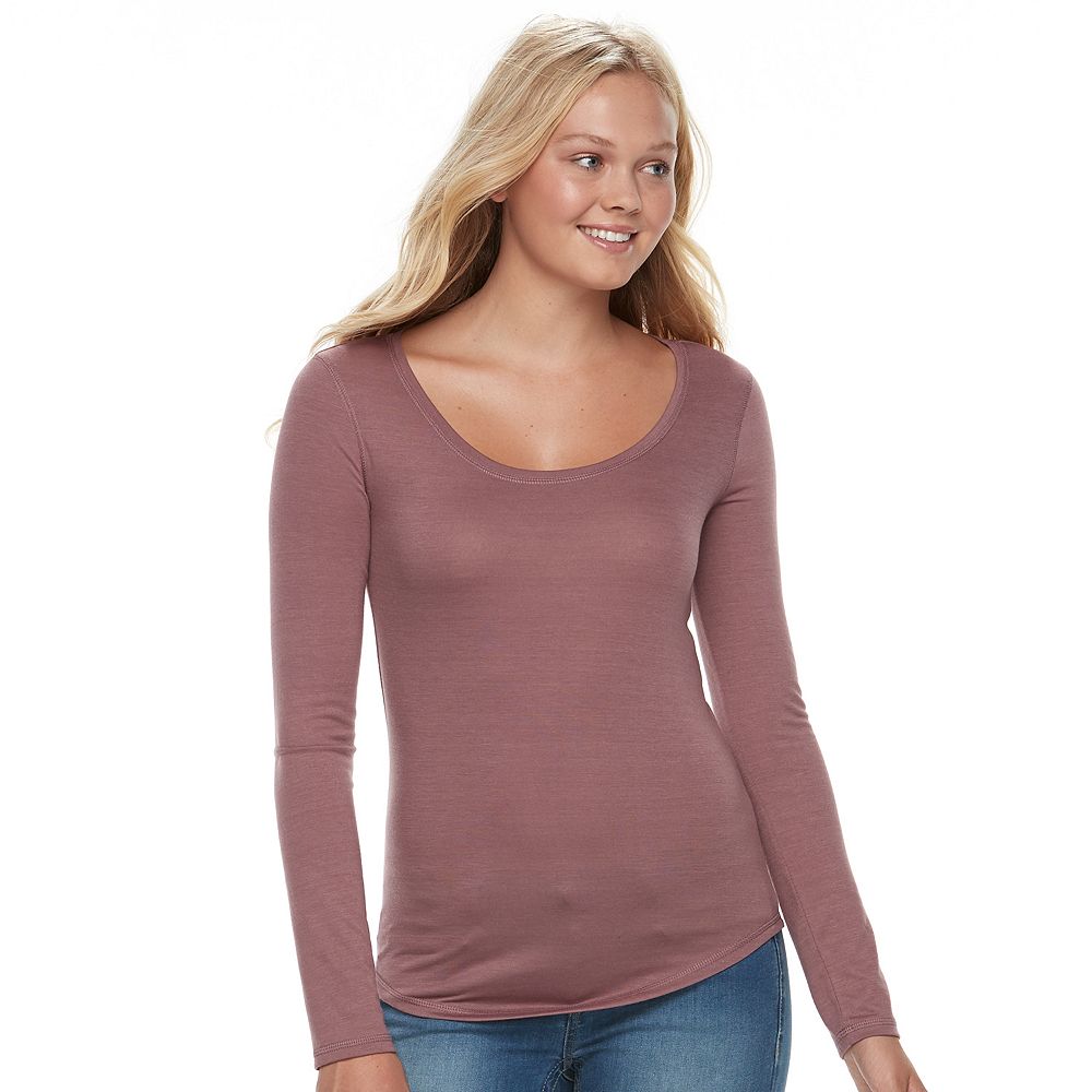Juniors' Mudd® Scoopneck Tee