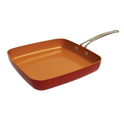 Red Copper 2 pc. Ceramic Square Pan Set As Seen on TV