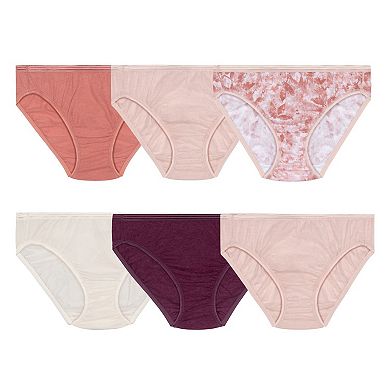 Women's Fruit of the Loom® Signature 6-pack Ultra Soft Bikini Panty Set ...