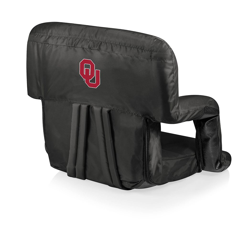 Picnic Time Oklahoma Sooners Ventura Portable Recliner Chair