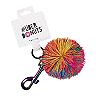 Rainbow Rubber Pom Pom Key Chain