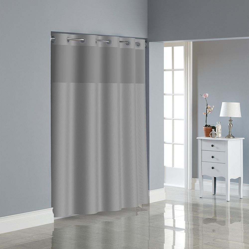 Hookless Dobby Texture Shower Curtain & Liner