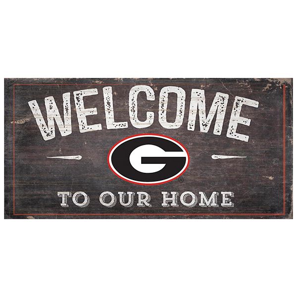 Georgia Bulldogs Welcome Sign Wall Art