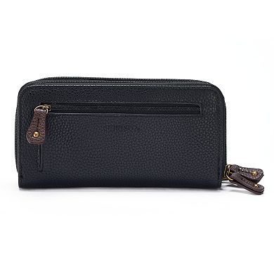 Stone & Co. Pebble Large Double Zip Around Wallet
