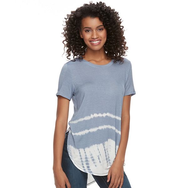 Juniors' Mudd® Tie-Dye Shirttail Tee