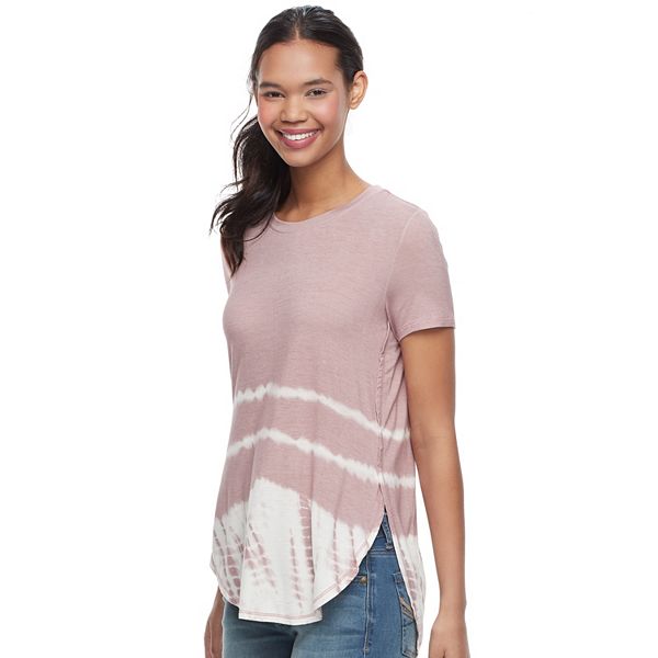 Juniors' Mudd® Tie-Dye Shirttail Tee