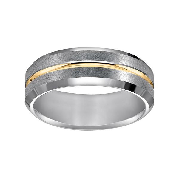 AXL Tungsten Carbide and Yellow Ion-Plated Tungsten Carbide Men's ... AXL Tungsten Carbide and Yellow Ion-Plated Tungsten Carbide Men's ...