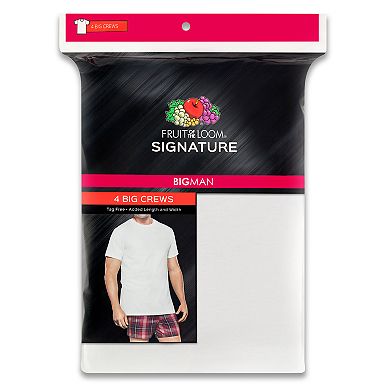 Men's Fruit of the Loom® Signature Big Man Crew Tee (4-pack)