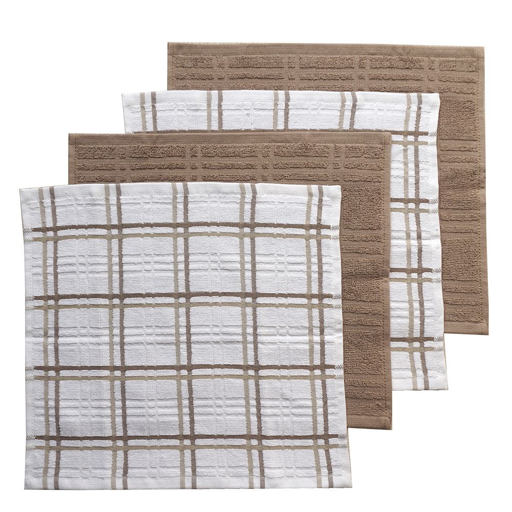 Food Network™ Plaid Dishcloth 4-pack