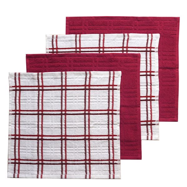 Food Network™ Plaid Dishcloth 4-pack