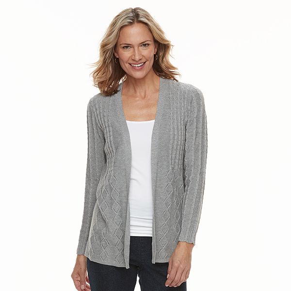 Women's Croft & Barrow® Cable-Knit Cardigan