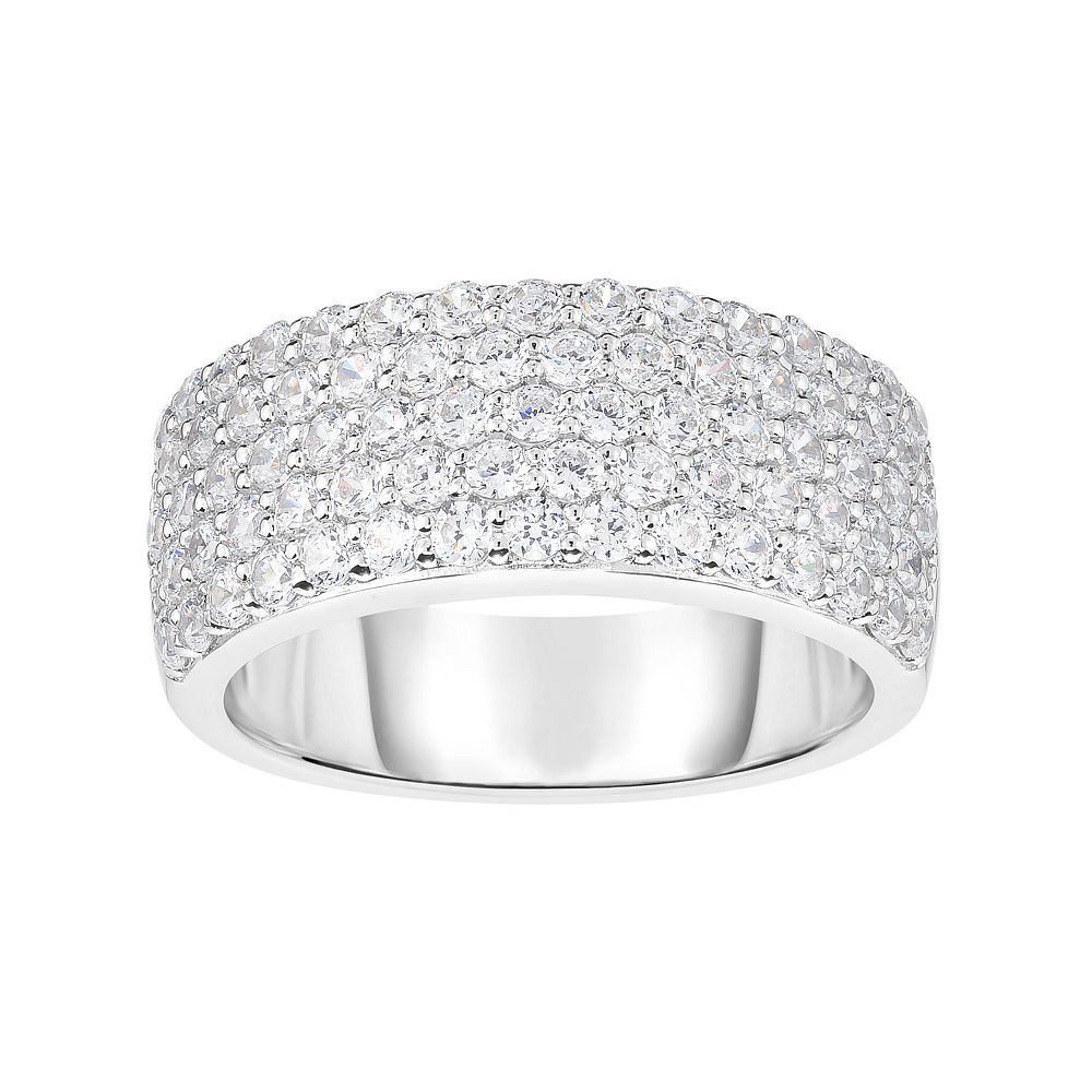 Sterling Silver Cubic Zirconia Pave Ring