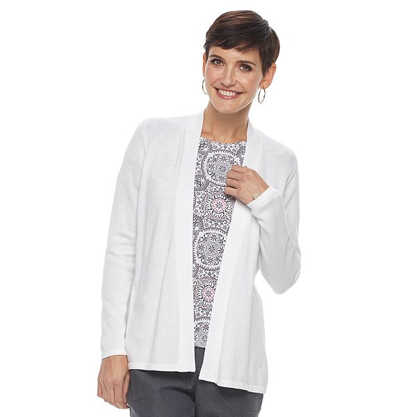 Women's Croft & Barrow® Essential Open Front Cardigan