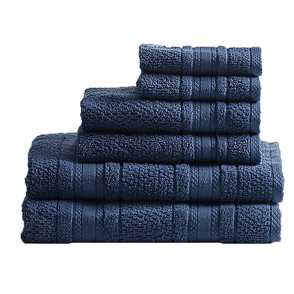 Madison Park Essentials 6 pc Remy Zero Twist Quick Dry Cotton Bath ...