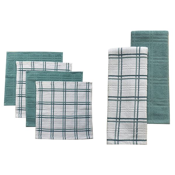 Food Network™ Plaid Kitchen Towel & Dishcloth Multi-Pack