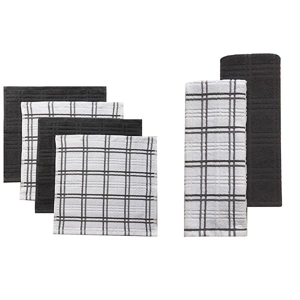 Food Network™ Plaid Kitchen Towel & Dishcloth Multi-Pack