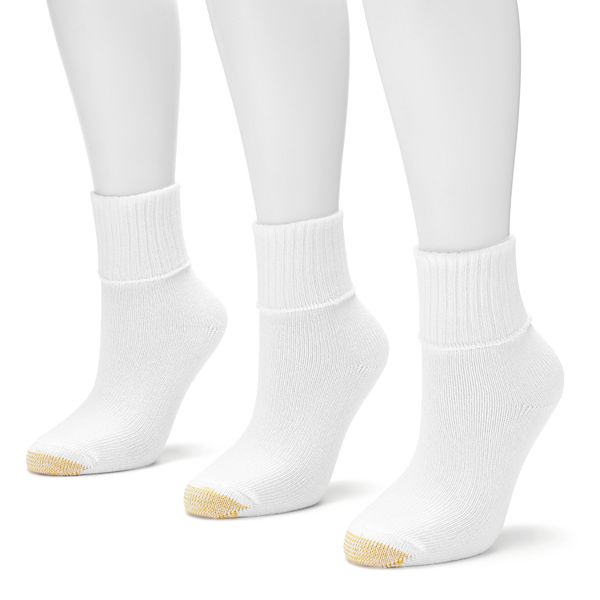 Women's GOLDTOE® 3-pack Bermuda Turn Cuff Socks