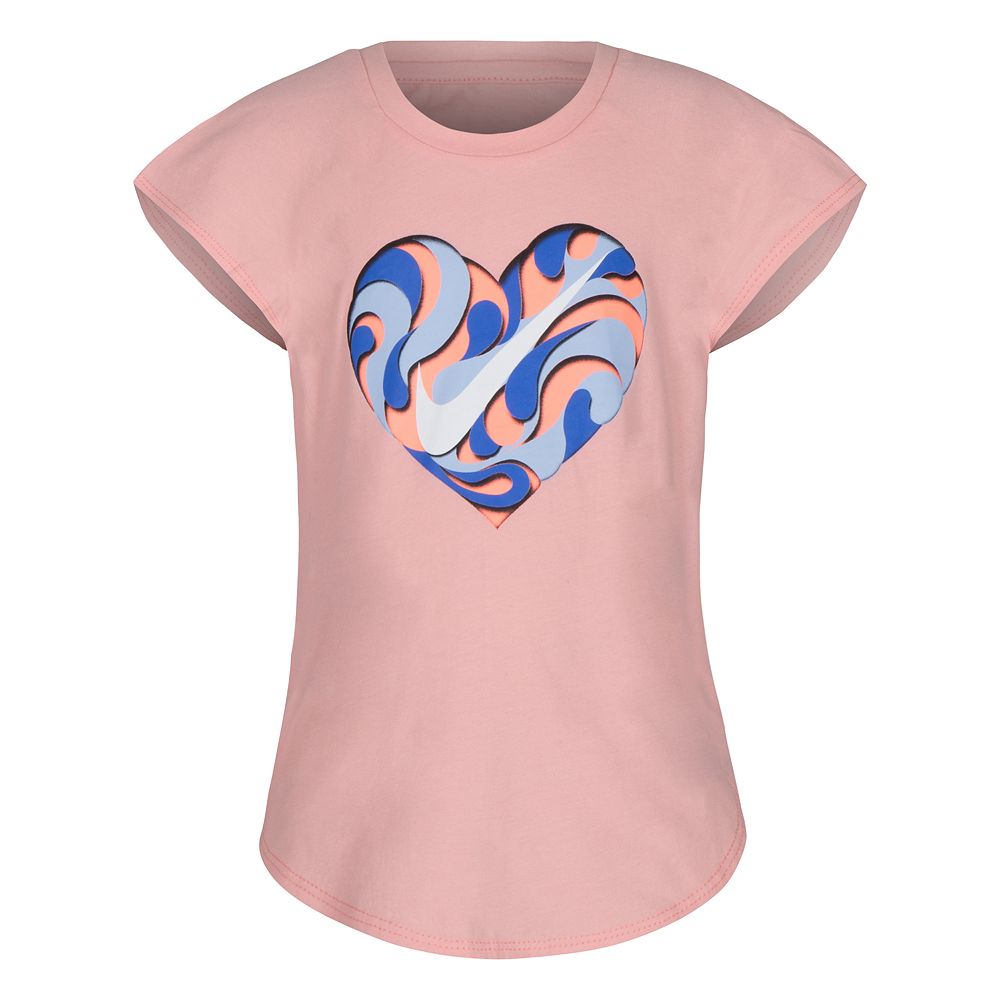 Girls 4-6x Nike Swirl Heart Graphic Tee