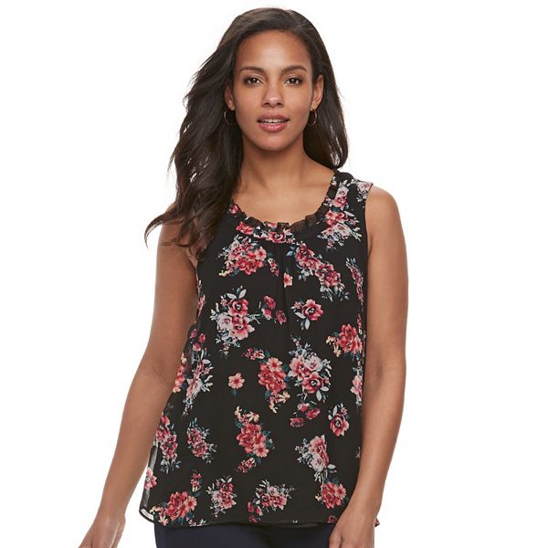 Women's ELLE™ Pleated Ruffle Tank