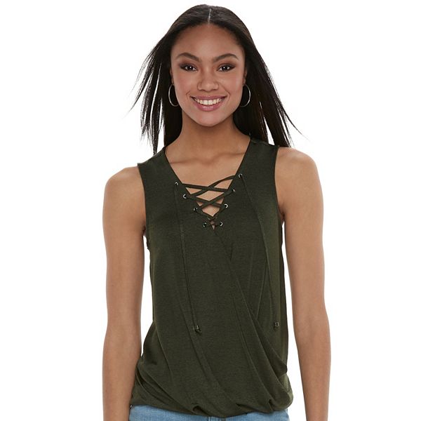 Women's Jennifer Lopez Lace-Up Jersey Tank