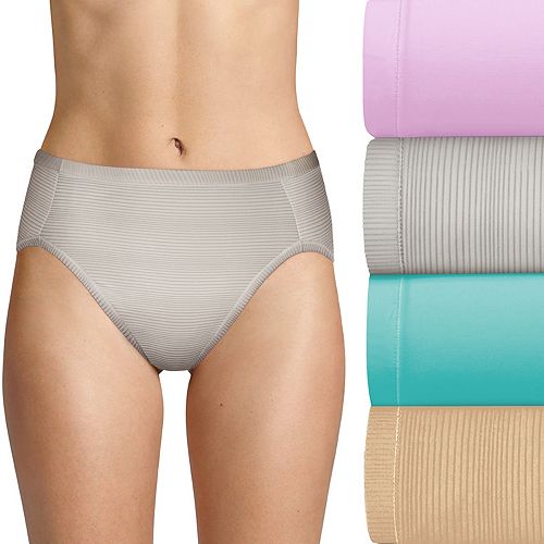 Womens Hanes Ultimate® 4 Pack Hi Cut Microfiber Panty Hxmfhc