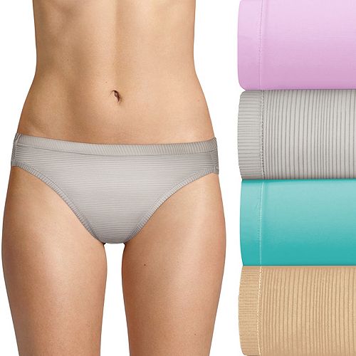 Hanes Ultimate® 4-pack Comfort Microfiber Cool Comfort Bikini Panty HXMFBK Hanes Ultimate® 4-pack Comfort Microfiber Cool Comfort Bikini Panty HXMFBK