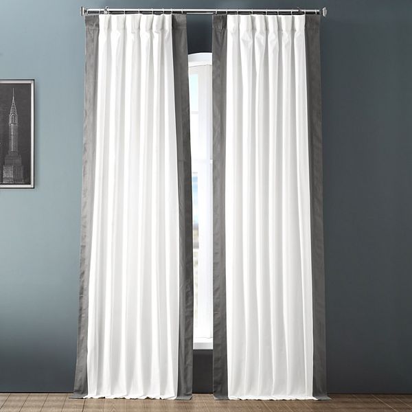EFF 1-Panel Popcorn Vertical Colorblock Panama Curtain