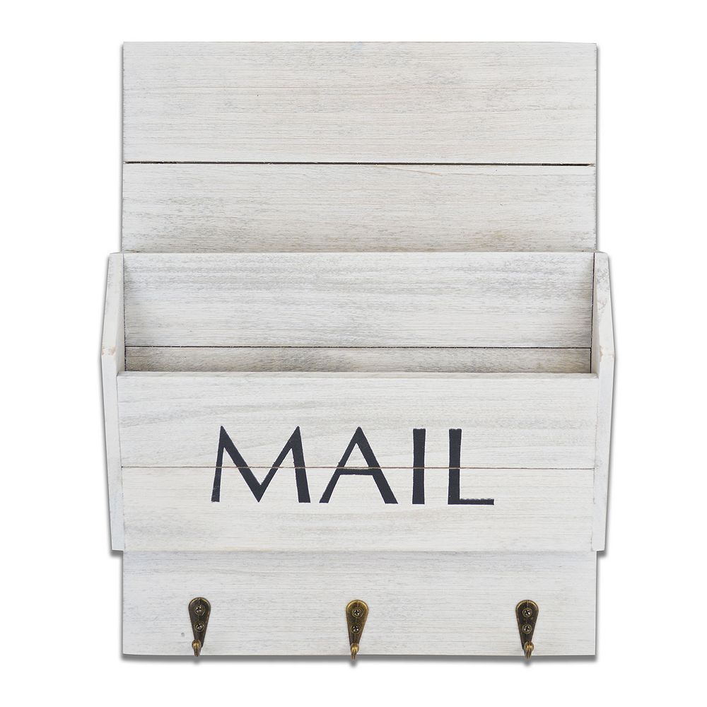 Belle Maison Weathered "Mail" Basket Wall Decor