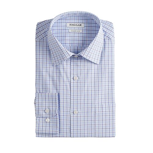 Mens Haggar Premium Comfort Classic Fit Stretch Dress Shirt