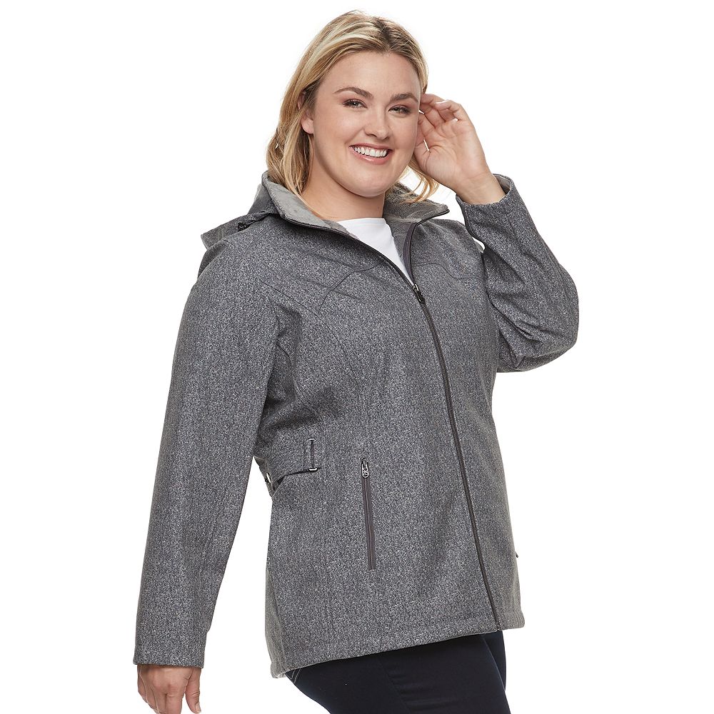 Plus Size ZeroXposur Britney Soft Shell Hooded Jacket