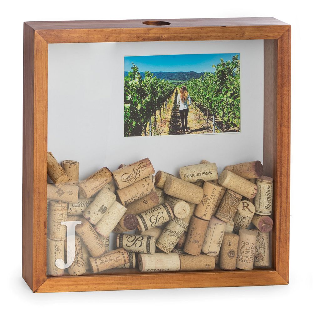 Bey-Berk Initial Monogram Shadow Box With Frame