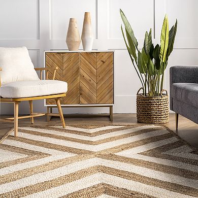 nuLOOM Edna Chevron Jute Rug