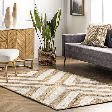 nuLOOM Edna Chevron Jute Rug