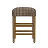 HomePop Square Plaid Counter Stool