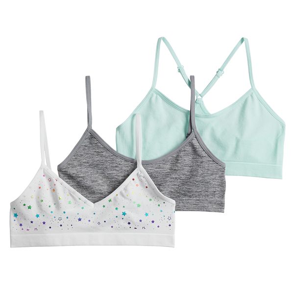 Girls 7-16 Maidenform® 3-pack Beginner Crop Bras