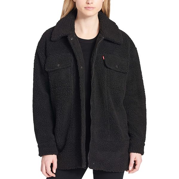 Levi's women's oversized long sherpa trucker jacket store