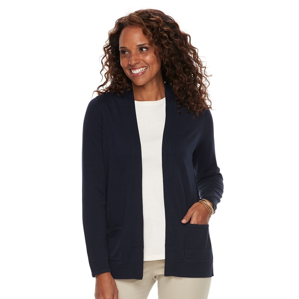 Women's Croft & Barrow® Essential Open-Front Cardigan
