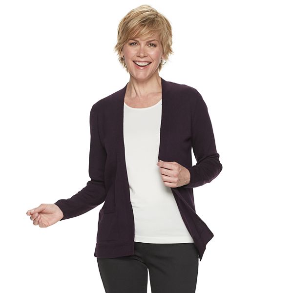 Women's Croft & Barrow® Essential Open-Front Cardigan