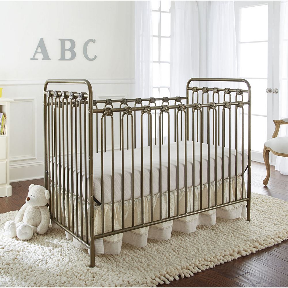 LA Baby Napa 3-in-1 Convertible Full Sized Metal Crib