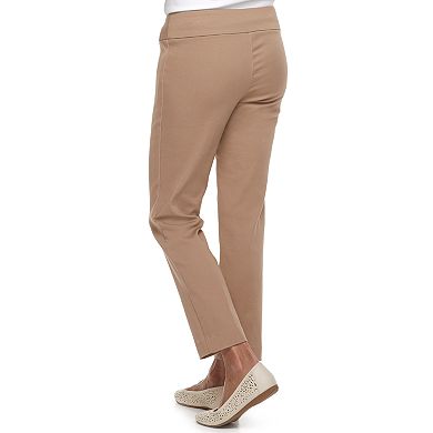 Petite Women's Croft & Barrow® Effortless Stretch Pull-On Straight-Leg ...