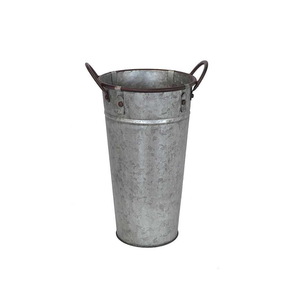 Everyday Decor Large Galvanized Metal Bucket Decor
