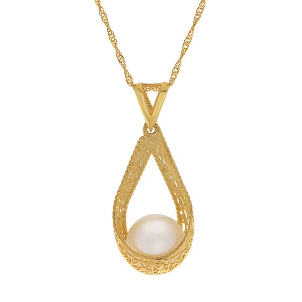 PearLustre by Imperial 14k Gold Freshwater Cultured Pearl Teardrop Pendant PearLustre by Imperial 14k Gold Freshwater Cultured Pearl Teardrop Pendant