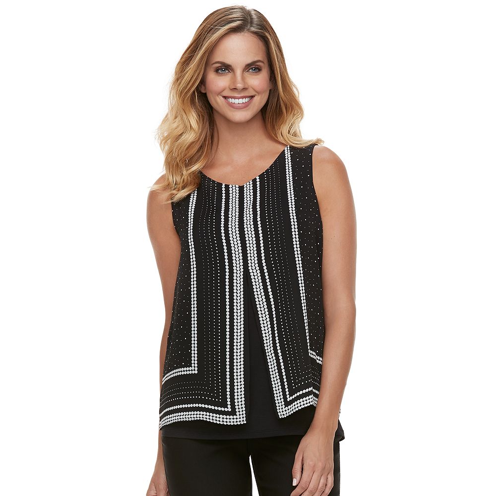 Women's ELLE™ Print Split-Front Tank
