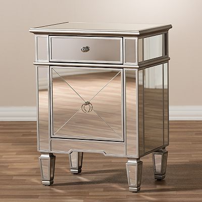 Baxton mirrored nightstand store
