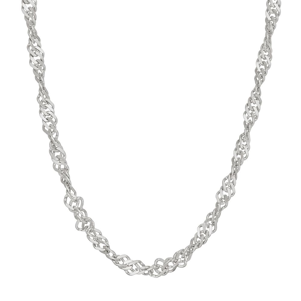 Jordan Blue Sterling Silver Disco Chain Necklace