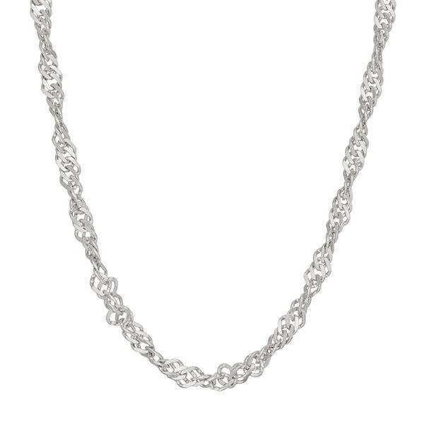 Jordan Blue Sterling Silver Disco Chain Necklace