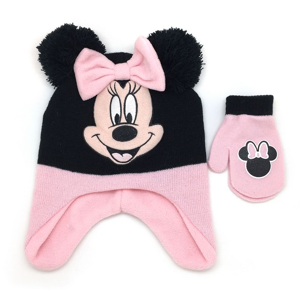 Disney's Minnie Mouse Toddler Girl Hat & Mittens Set